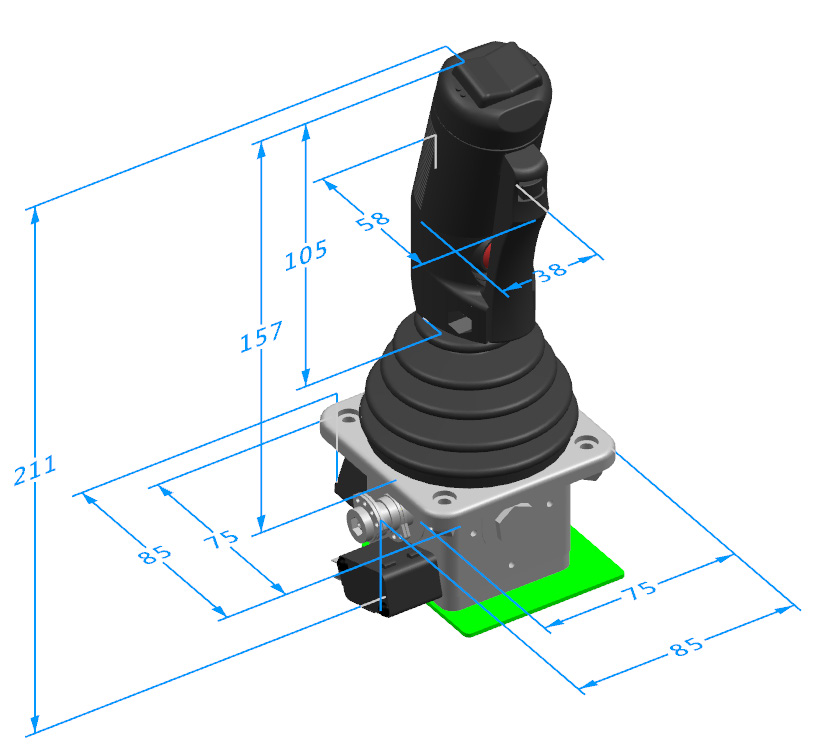 HJ30 Series Multi Axis Industrial Joystick replace Genie 72278 ...